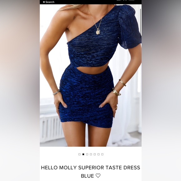 Hello Molly | Dresses | Hello Molly Superior Taste Dress Blue | Poshmark
